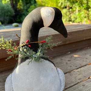 Christmas Goose Shelf Sitter, Handmade Country Geese - Etsy