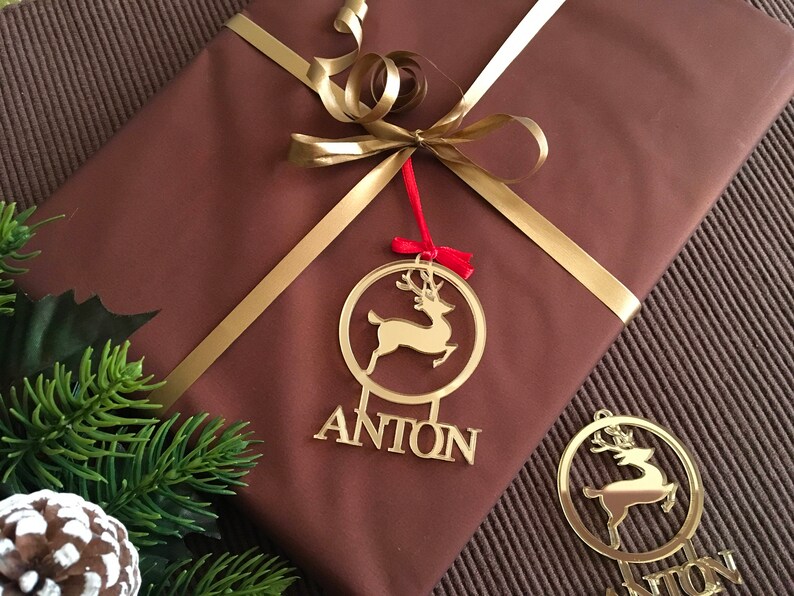 Personalized Christmas Name Gift Tags Gift Wrapping Christmas - Etsy