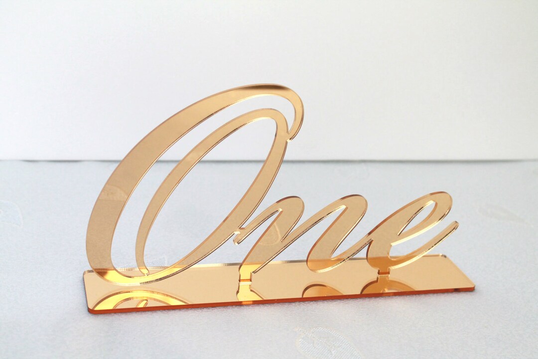 Custom Table Numbers - Script Table Numbers - Wedding Number Holders ...