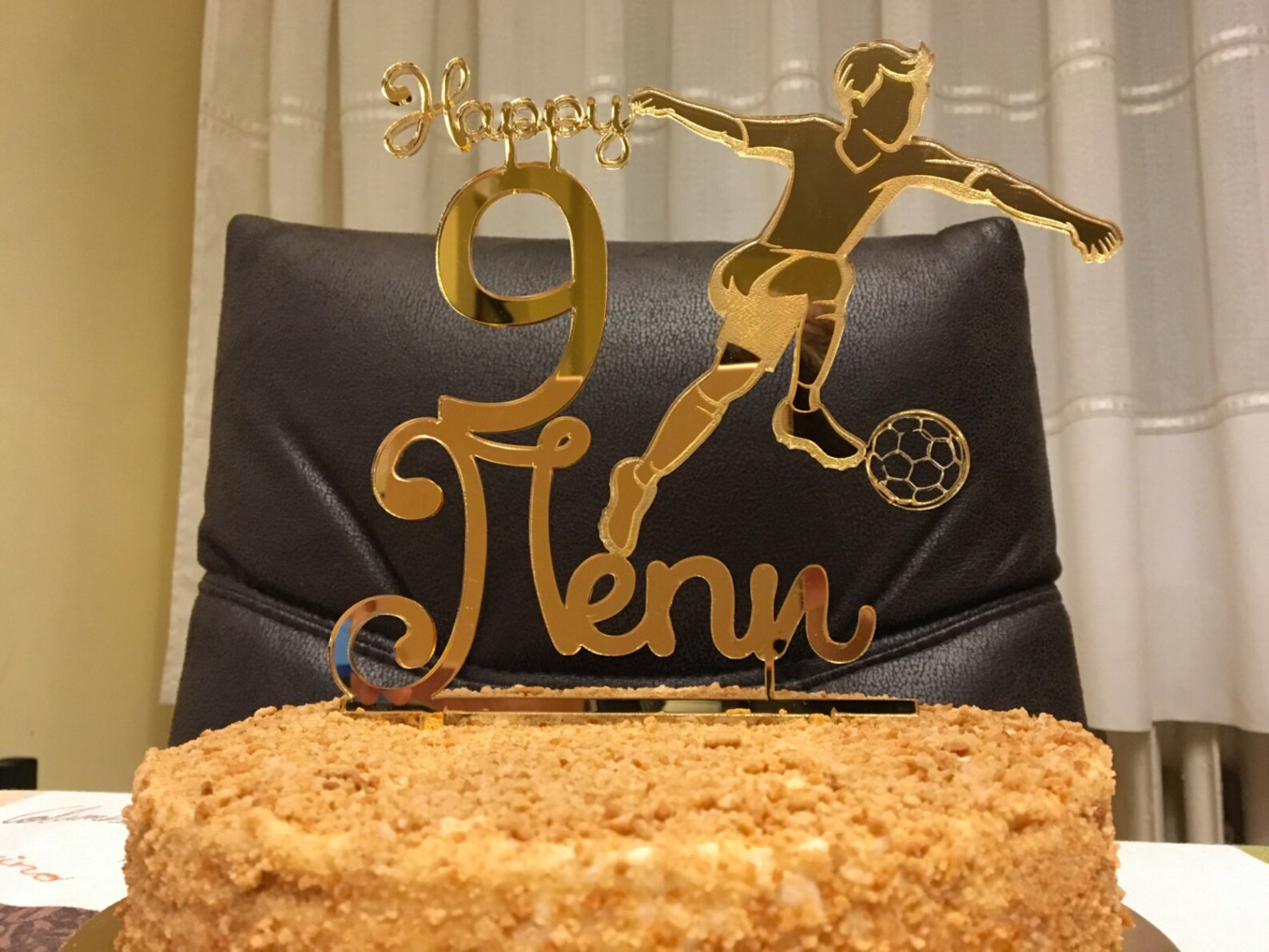 Football Cake Topper Personalized Name Age Cake Toppers - Etsy
