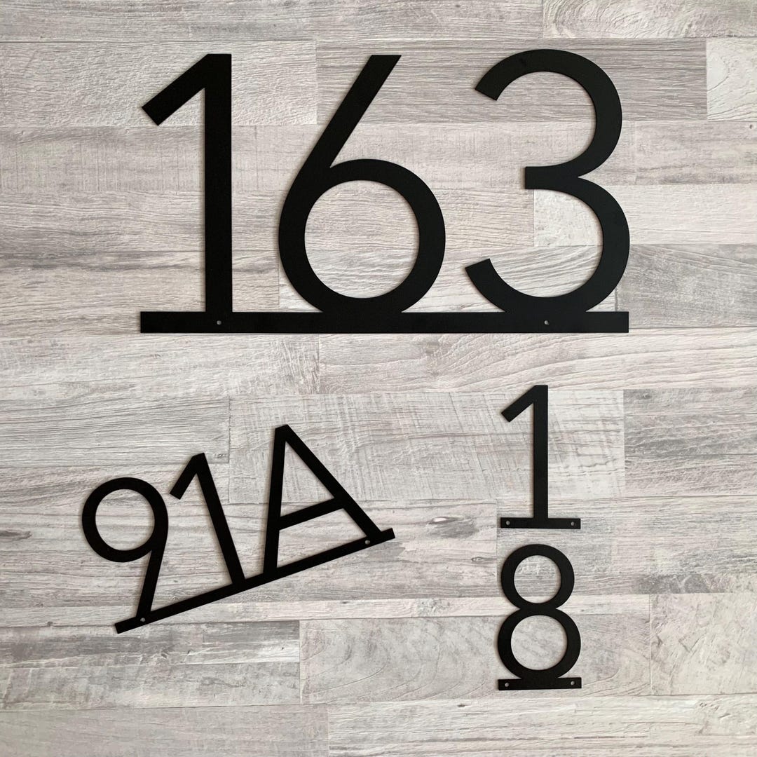 Custom Metal House Number Sign - Personalized Address Plaque for Front ...