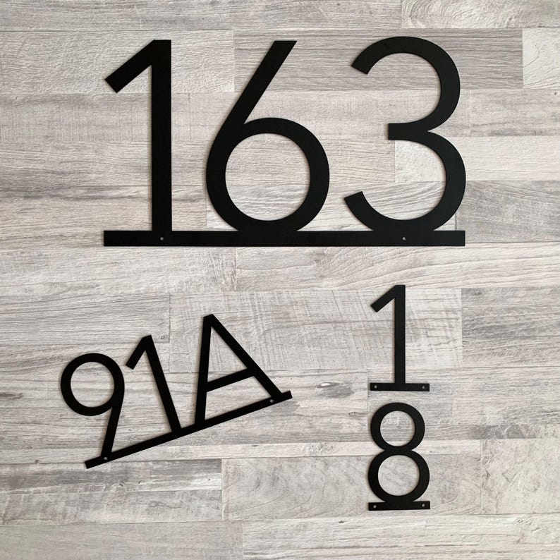 Custom Metal House Number Sign - Personalized Address Plaque for Front ...