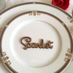 Wooden Laser Cut Place Names – Rustic Wedding Table Decorations ...