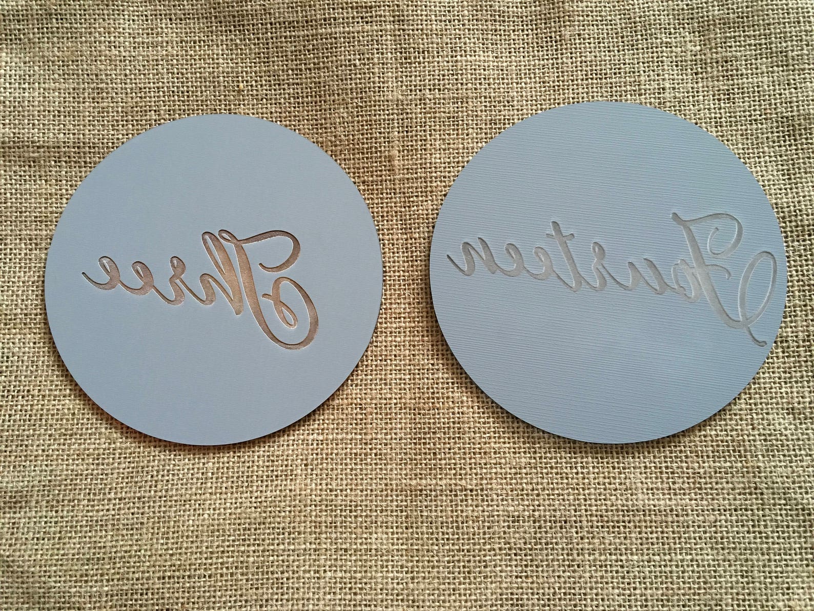 Wedding Table Numbers Silver Circle Number Centerpieces Winter - Etsy