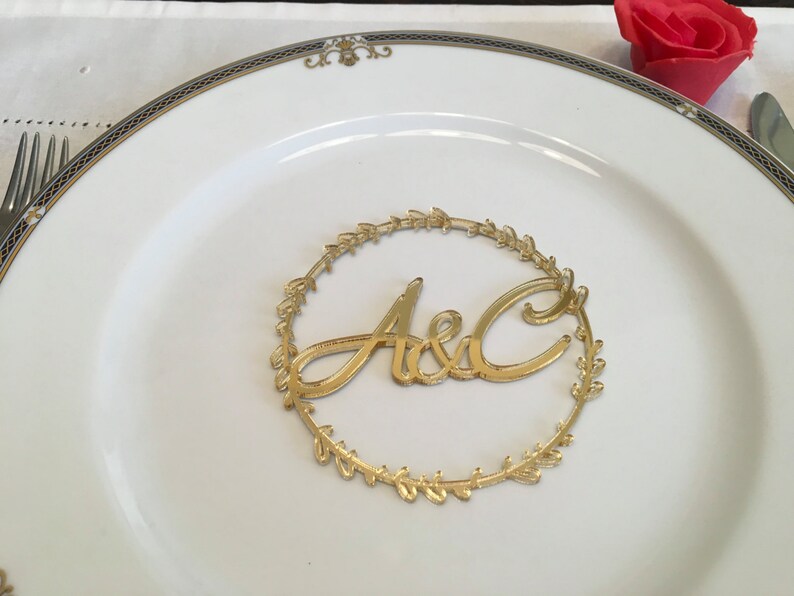 Custom Wedding Initials Personalized Monogram Letters Laser - Etsy