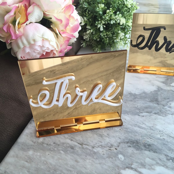 Table Number Stands - Etsy