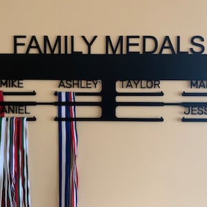 Personalized Medal Holder Custom Family Names Our Medals Gift for ...