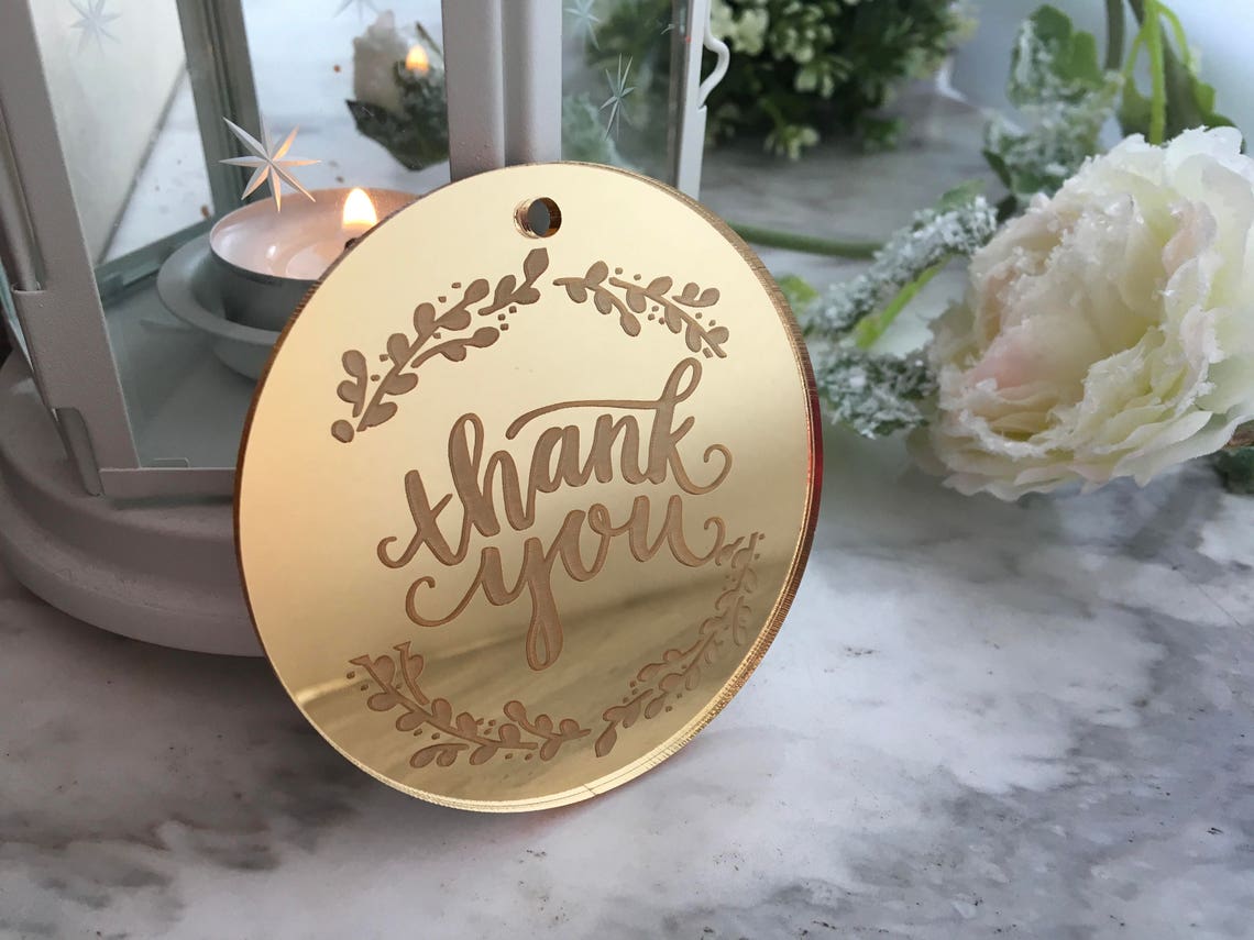 Personalized Thank You Sign Custom Ornament Gift Tags Name | Etsy