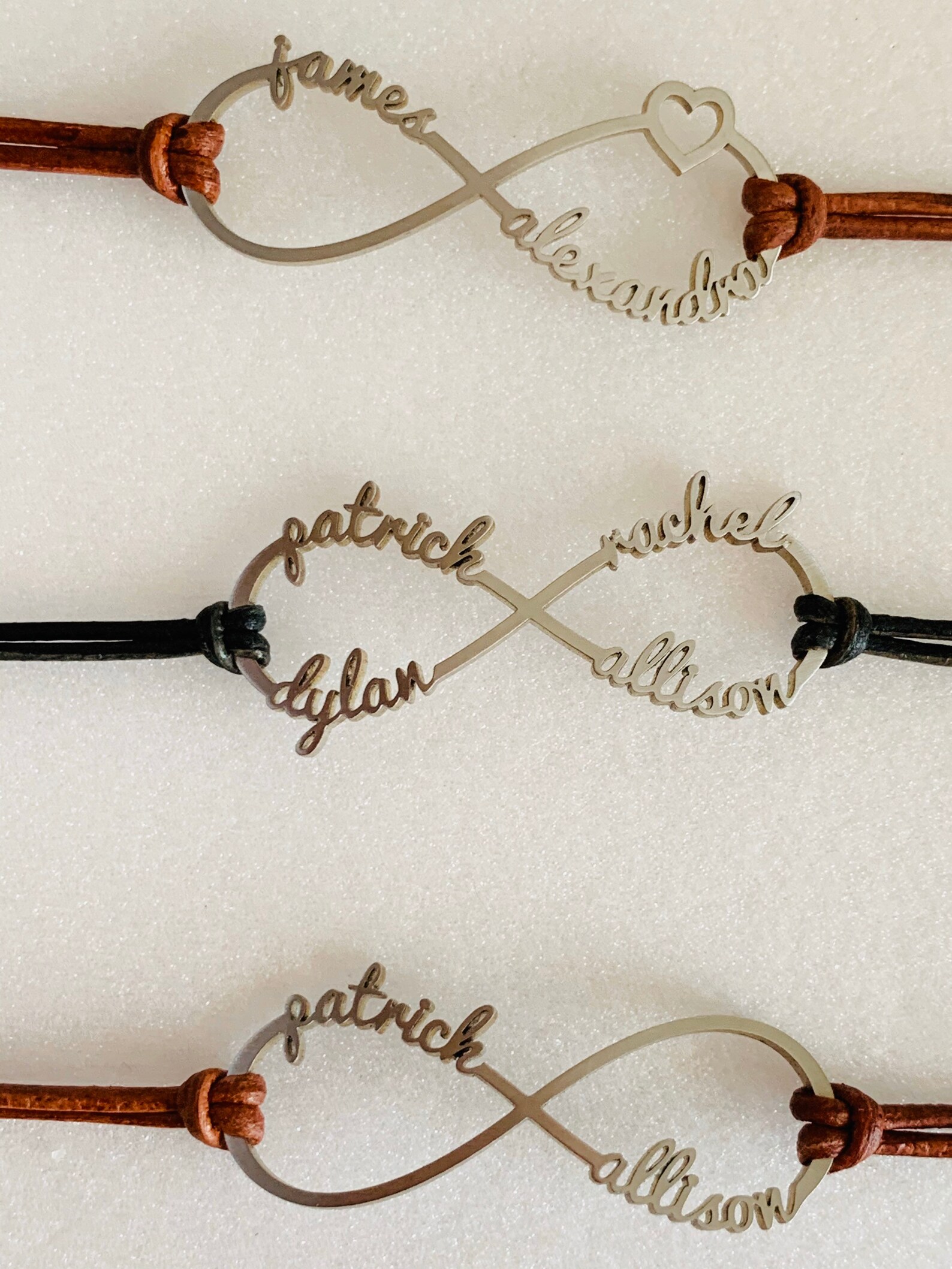 Personalized Name Bracelet Infinity Symbol Silver Custom - Etsy