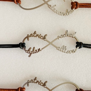 Personalized Name Bracelet Infinity Symbol Silver Custom Jewelry ...