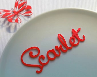 Red Place Cards Valentines Decor Dining Table Decorations - Etsy