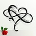 Infinity Heart Metal Sign With Custom Names & Date, Personalized ...