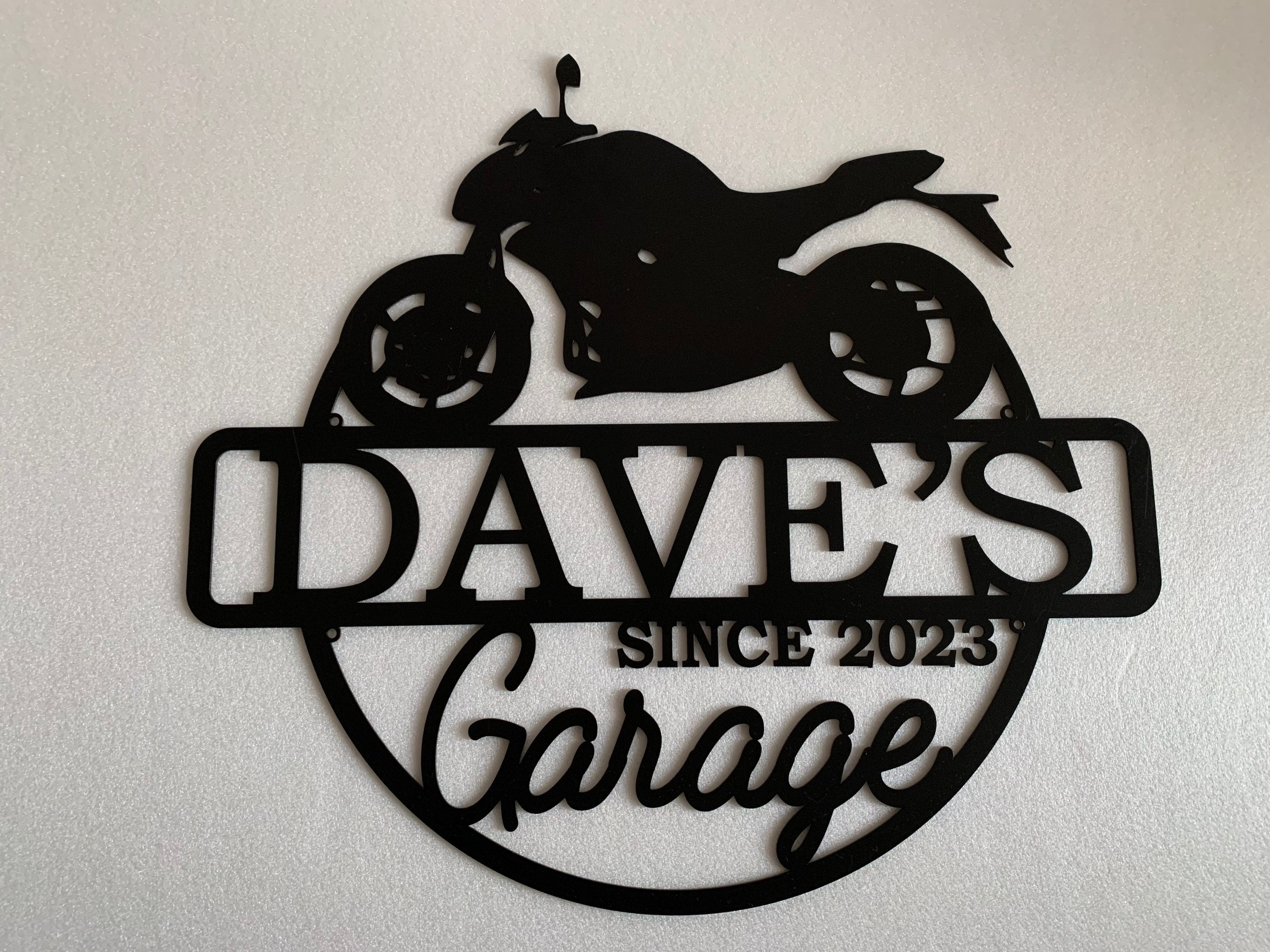 Personalized Motorcycle Name Sign Custom Order Bike Sign Metal sold by ...
