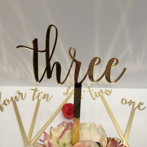Tall Acrylic Table Numbers - Etsy