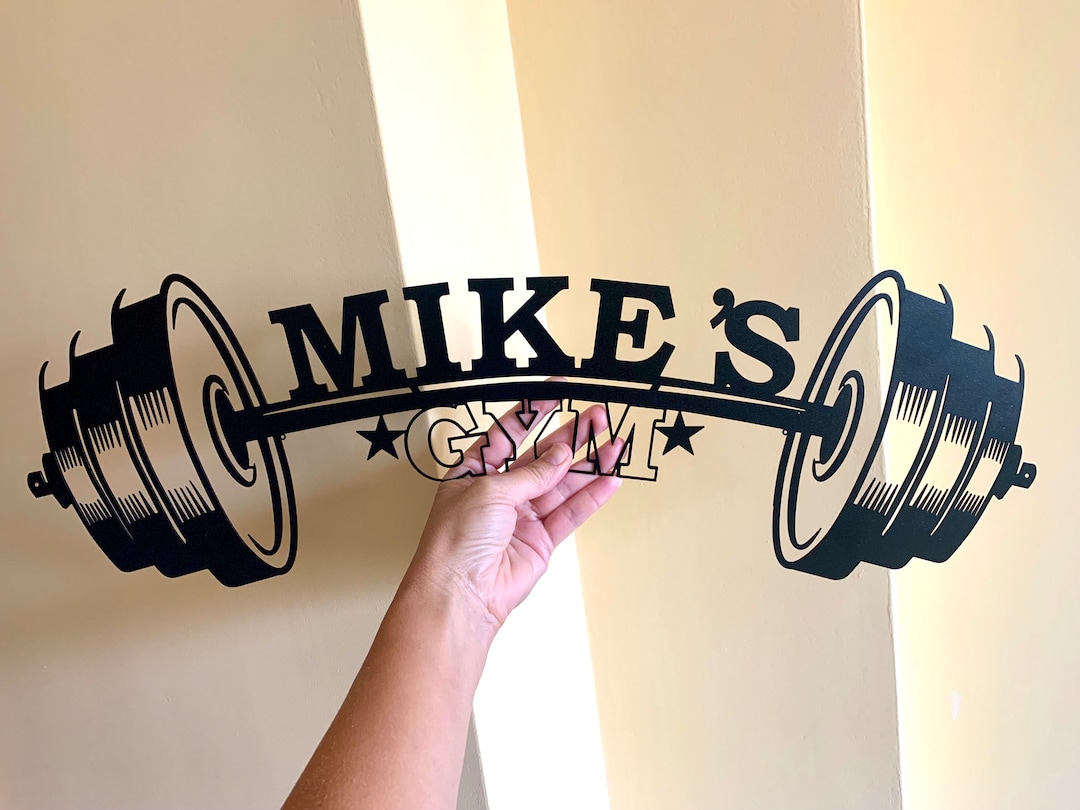 Personalized Gym Metal Sign Custom Name Plaque Home Gym Sign Fitness ...