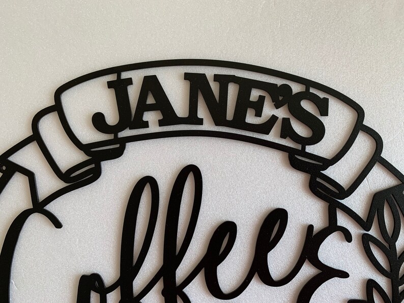 Personalized Metal Sign Coffee & Tea Bar Custom Laser Cut Name - Etsy