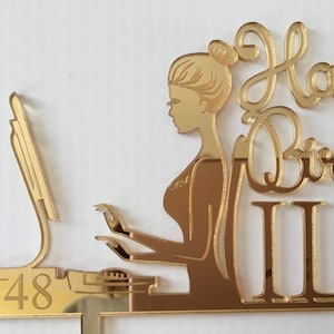 Feliz cumpleaños pastel topper nombre personalizado cualquier edad ...