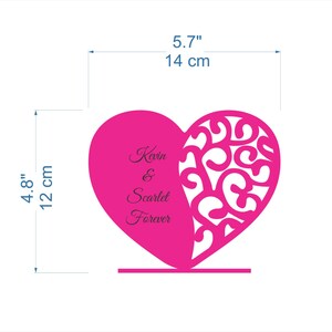 Personalized Heart With Custom Names Wedding Gift for Couple Valentines ...