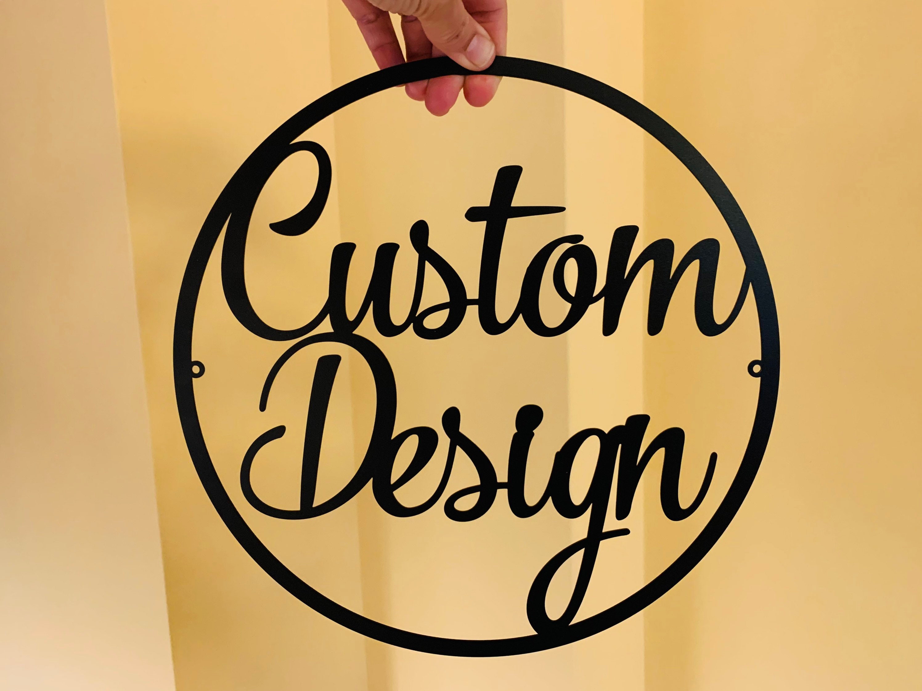 Custom Order, Personalized Design Logo, Any Font, Metal Sign Your Text ...