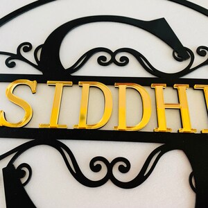 Personalized Last Name Metal Art Sign Wedding Gift Family Name Custom ...