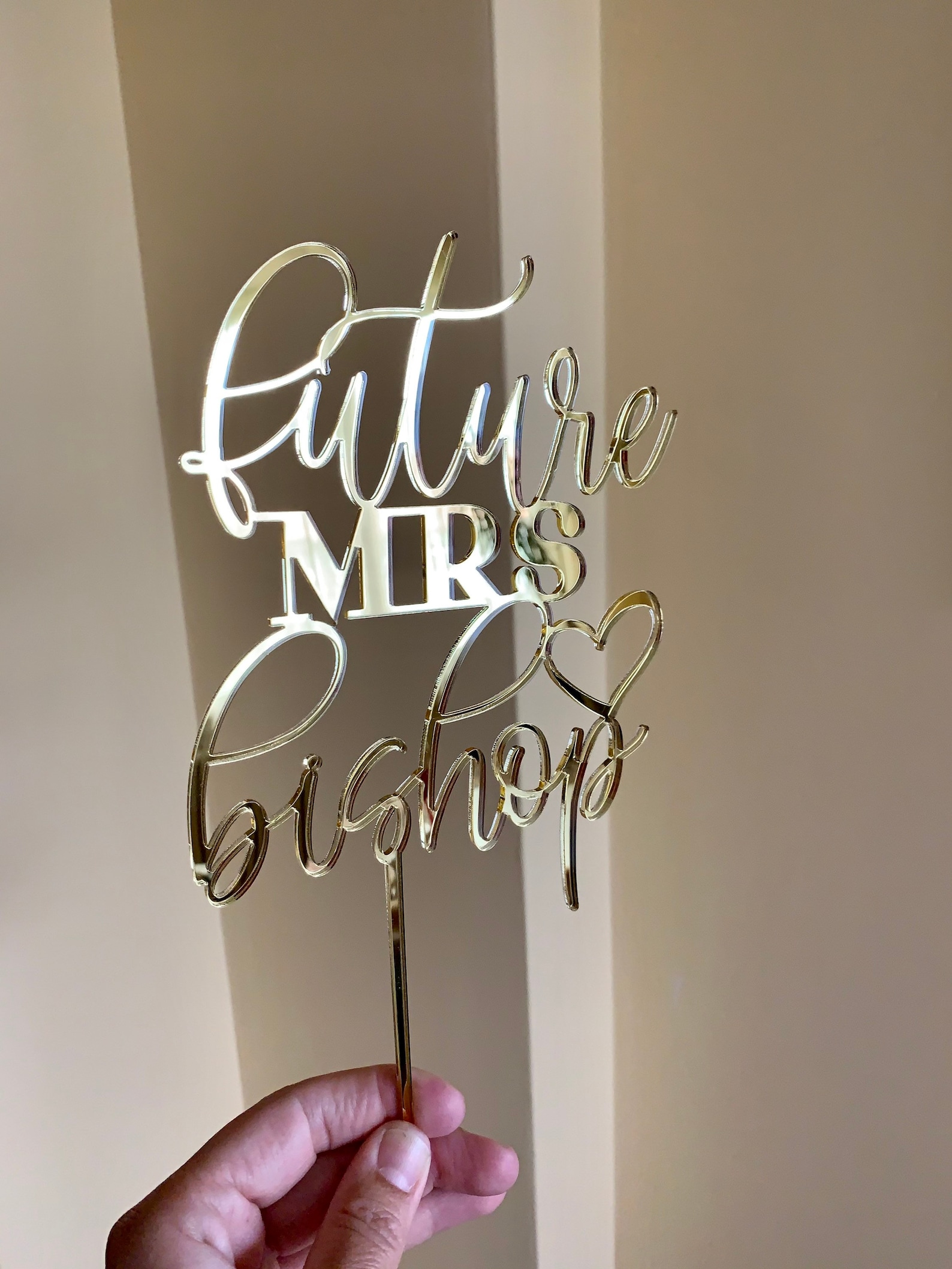 Personalized Future Mrs Cake Topper Custom Name Bridal Shower - Etsy