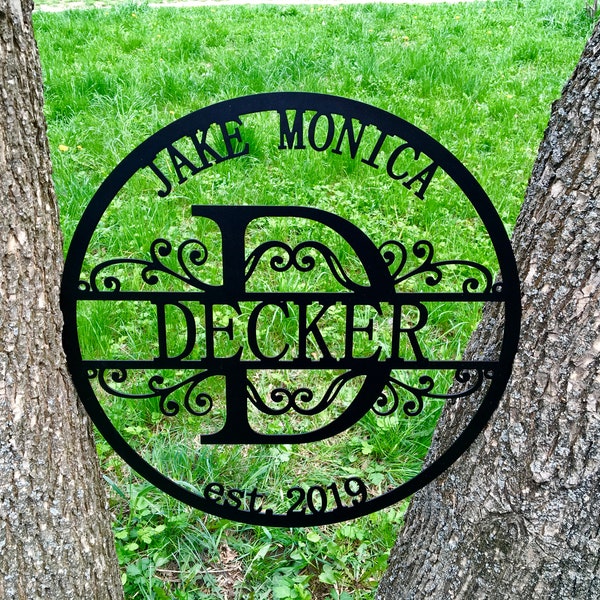 Metal Initial Wall Decor - Etsy