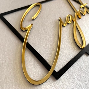 Wedding Table Numbers - Calligraphy - Custom Table Numbers - Gold Table ...