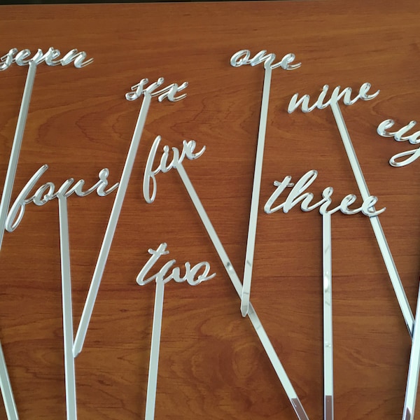 Tall Acrylic Table Numbers - Etsy
