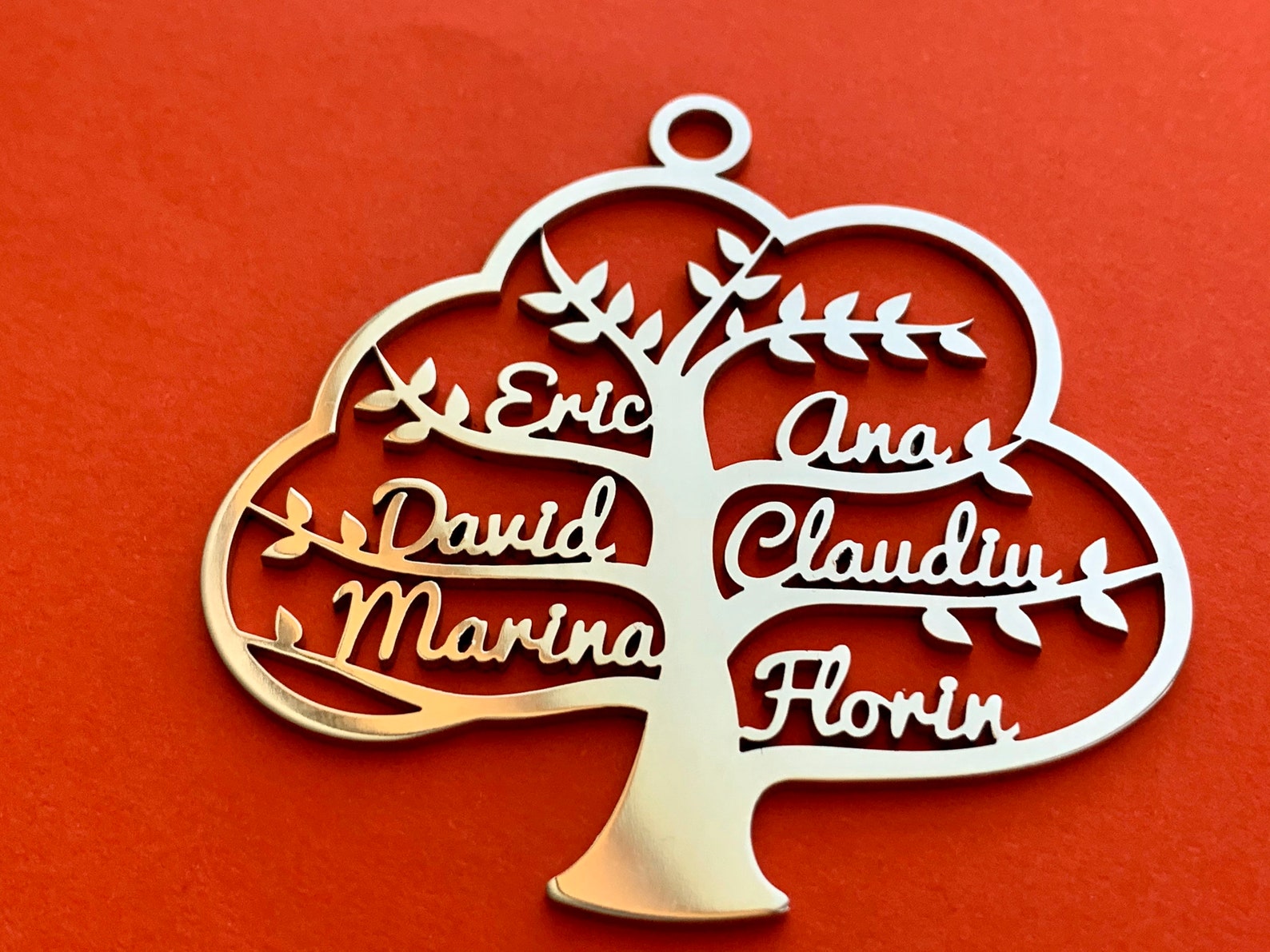 Personalized Family Tree of Life Name Pendant Custom Names | Etsy