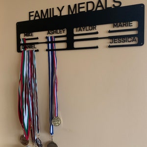 Personalized Medal Holder Custom Family Names Our Medals Gift for ...