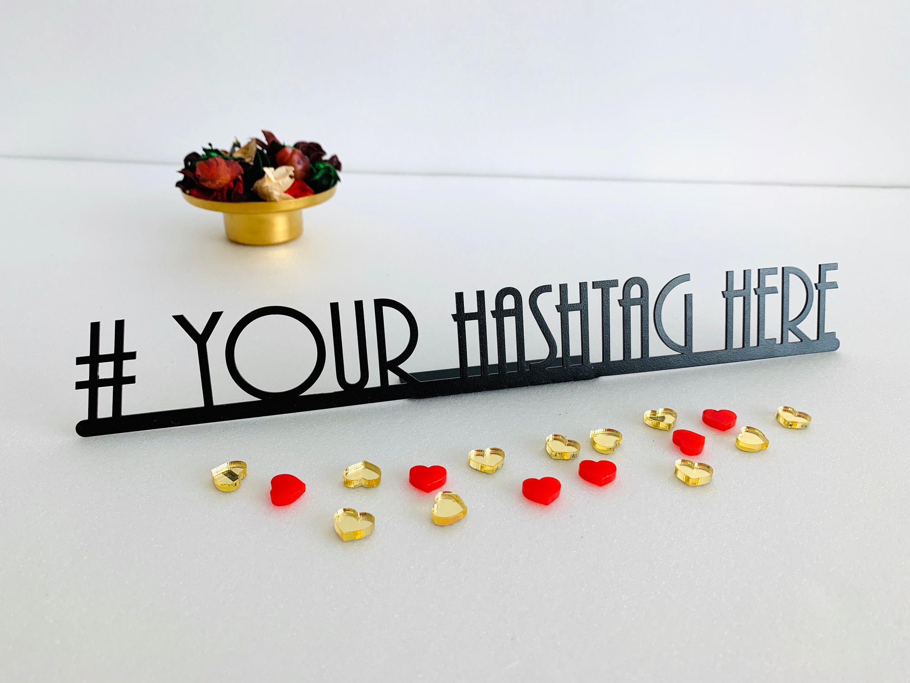 Custom Hashtag Metal Sign Personalized Table Sign Laser Cut ...