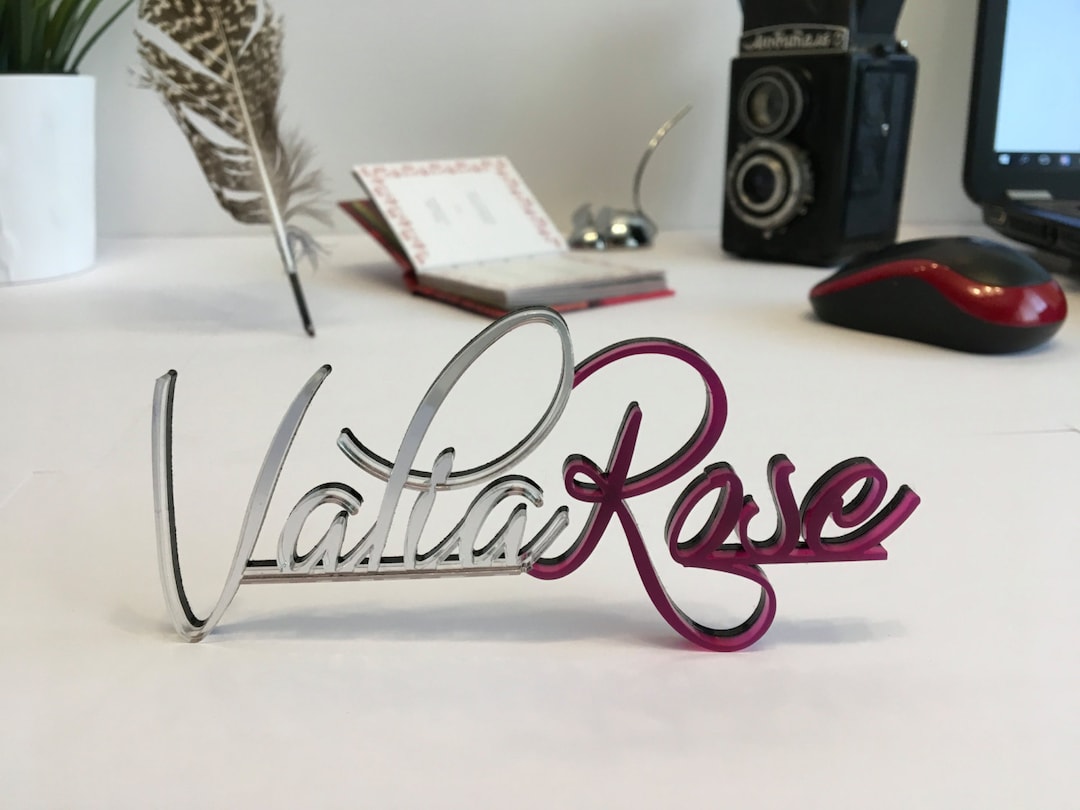Custom Desk Name & Business Logo Sign | Personalized Laser Cut ...
