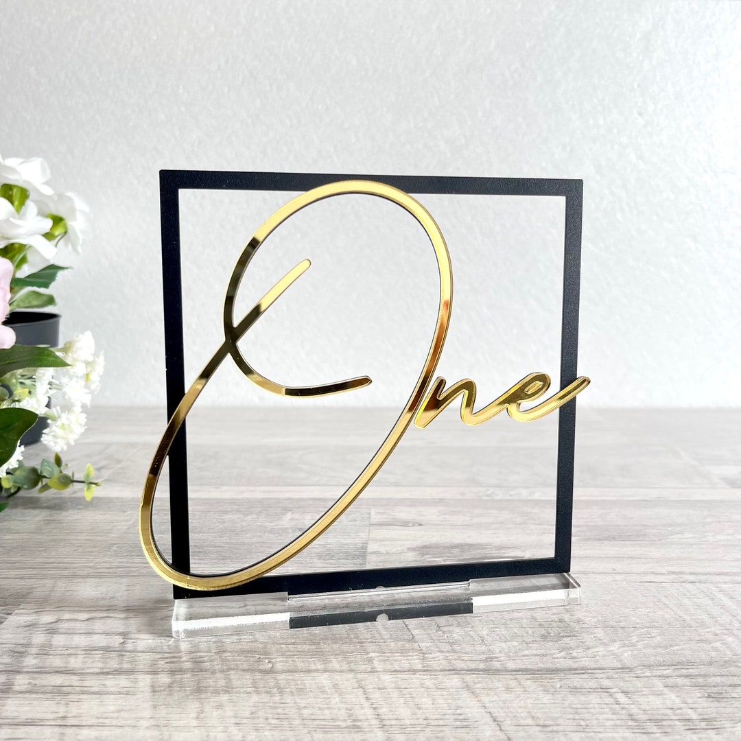 Wedding Table Numbers - Calligraphy - Custom Table Numbers - Gold Table ...