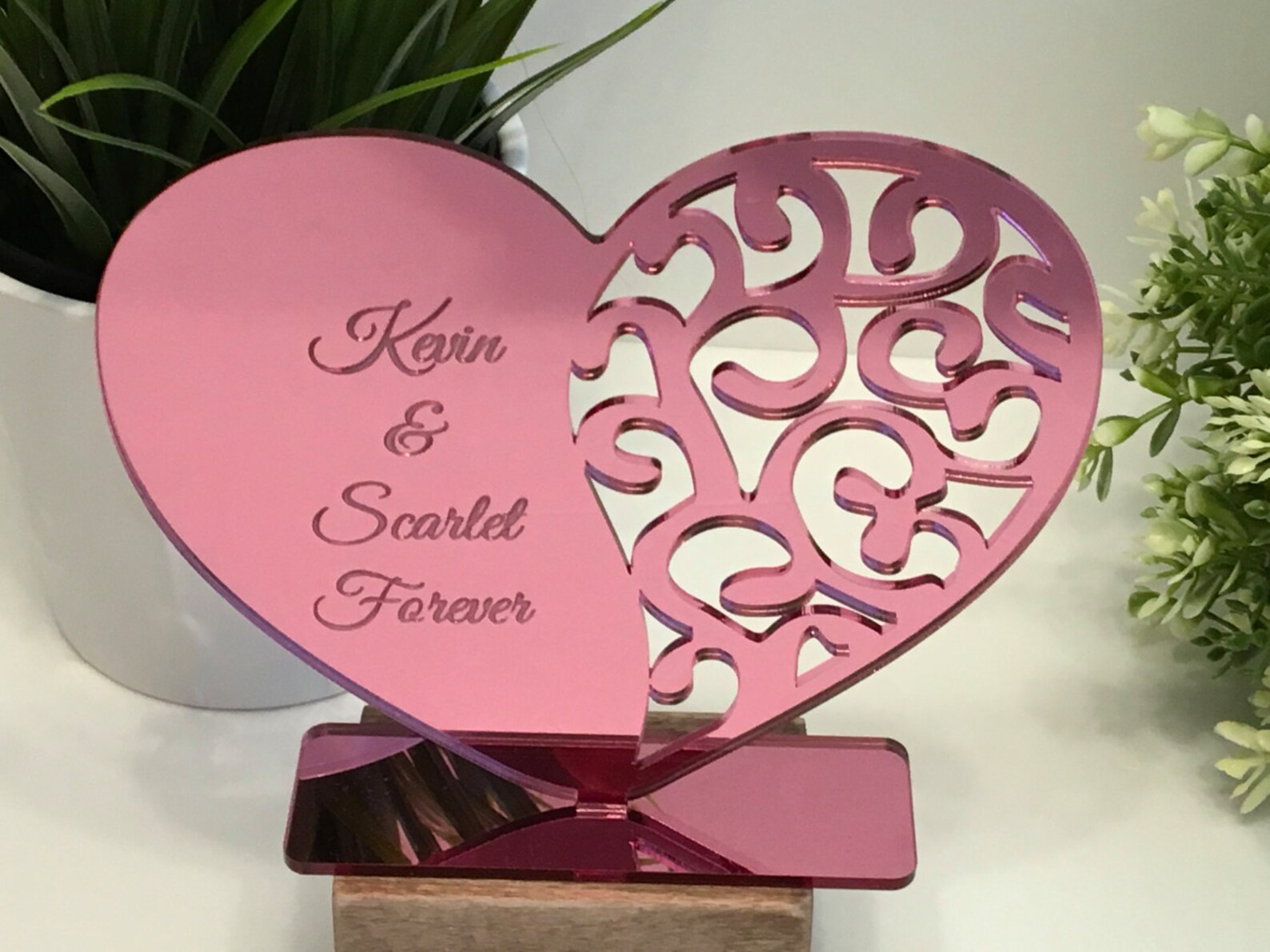 Personalized Heart With Custom Names Wedding Gift for Couple - Etsy