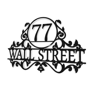 Personalized Metal Address Sign for House Custom Number Sign Street ...