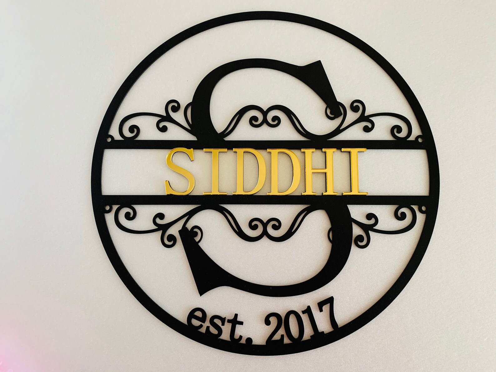 Personalized Last Name Metal Art Sign Wedding Gift Family Name | Etsy