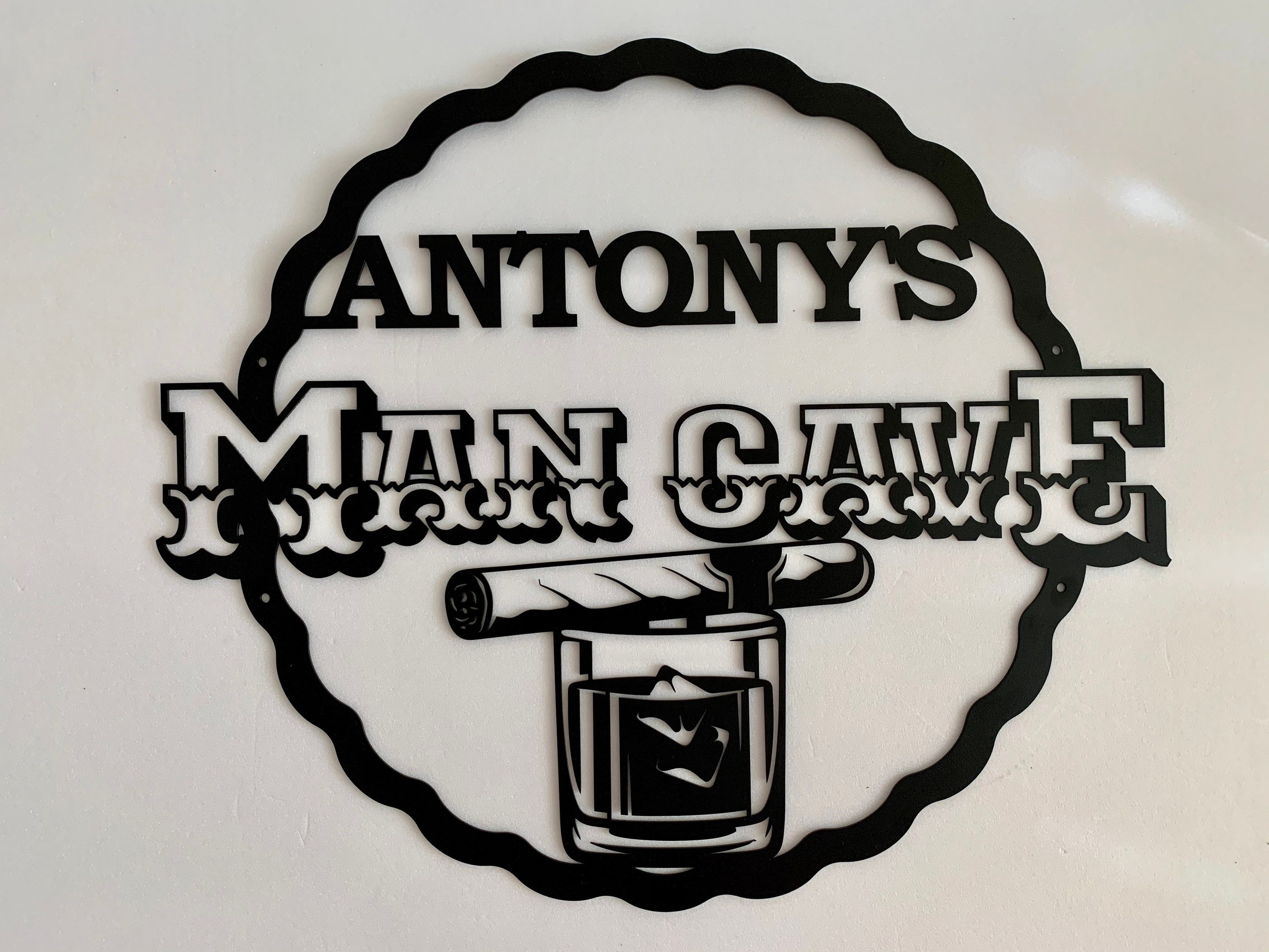 Personalized Man Cave Metal Sign Custom Name Bar Sign Laser | Etsy
