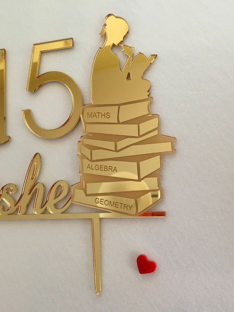 Custom Happy Birthday Cake Topper Personalized Name Age Gold Etsy
