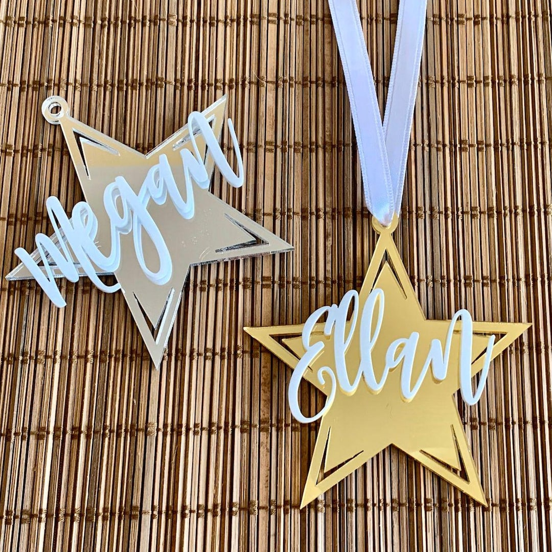 Personalized Acrylic Star Ornament – Custom Christmas Tree Decorations ...