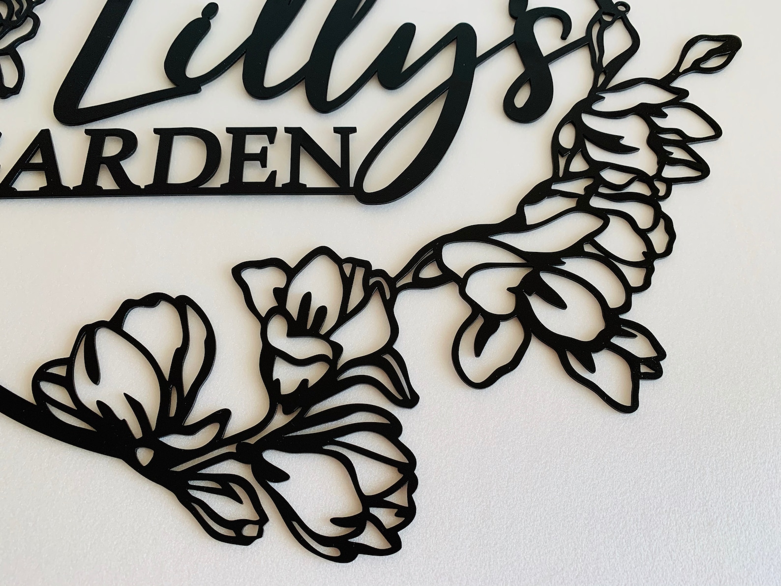 Personalized Flower Garden Name Sign Custom Metal Wall Art - Etsy