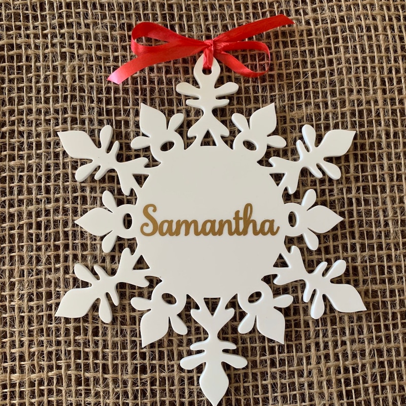 Snowflake Ornament Personalized - Etsy