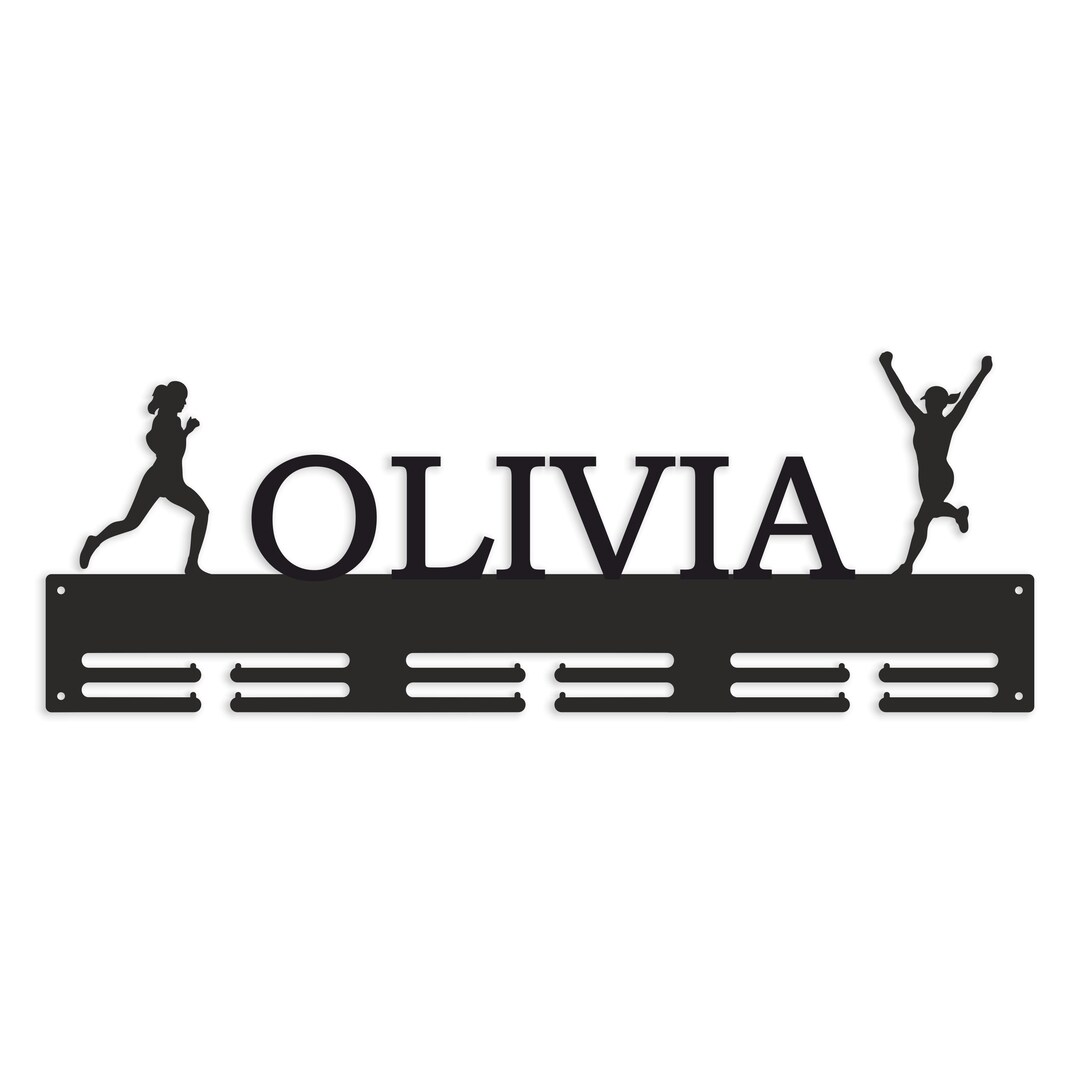 Personalized Running Medal Holder Custom Name Gift for Women Metal ...