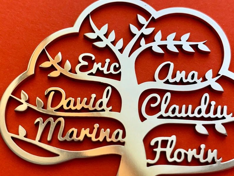 Personalized Family Tree of Life Name Pendant Custom Names | Etsy