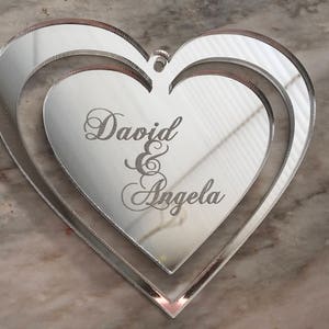 Personalized Engraved Heart Shapes Sweet Gift for Couple Valentines Day ...