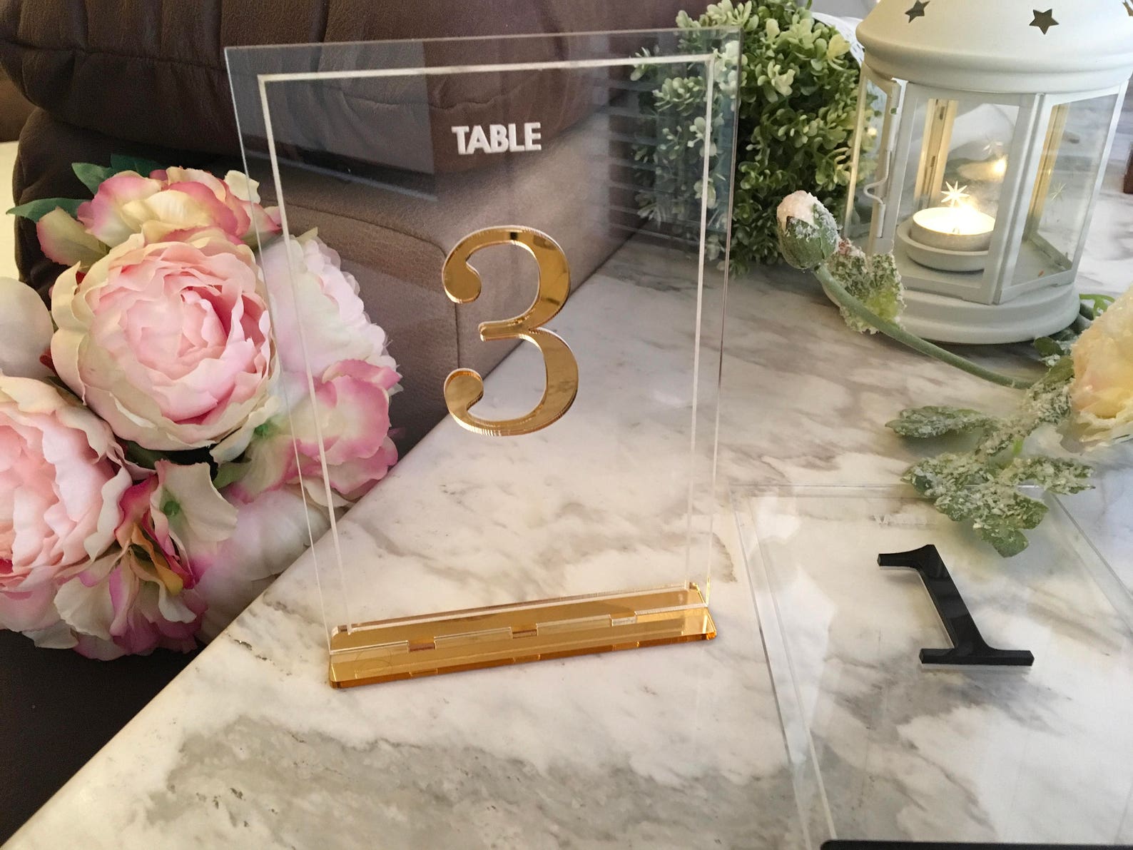 Wedding Table Number Holders Clear Acrylic Laser Cut Table - Etsy New ...