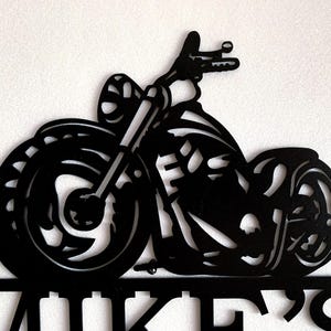 Personalized Motorcycle Metal Sign, Custom Garage Sign, Biker Wall ...