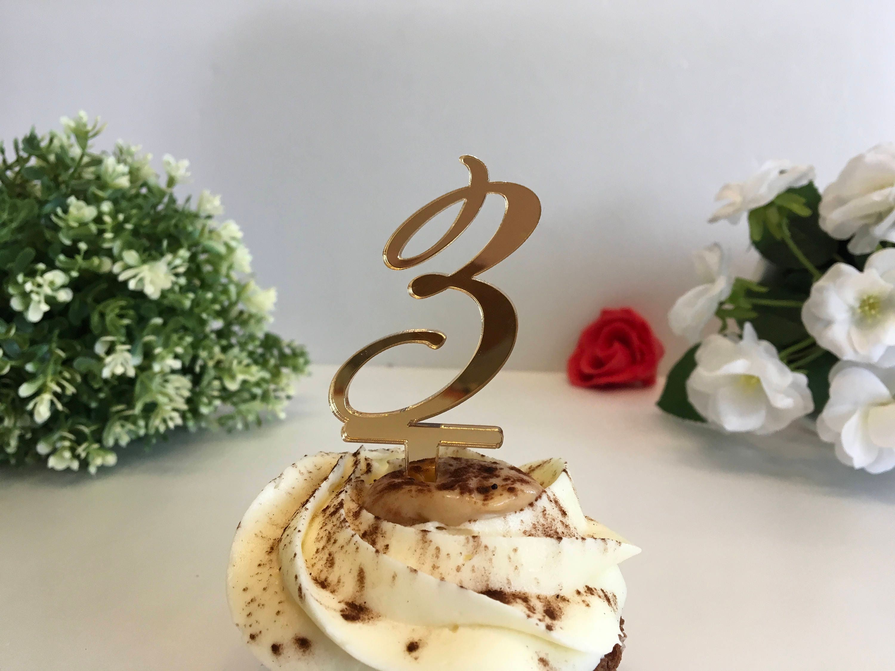 Number Cake Toppers Birthday Decorations Acrylic Number Picks - Etsy