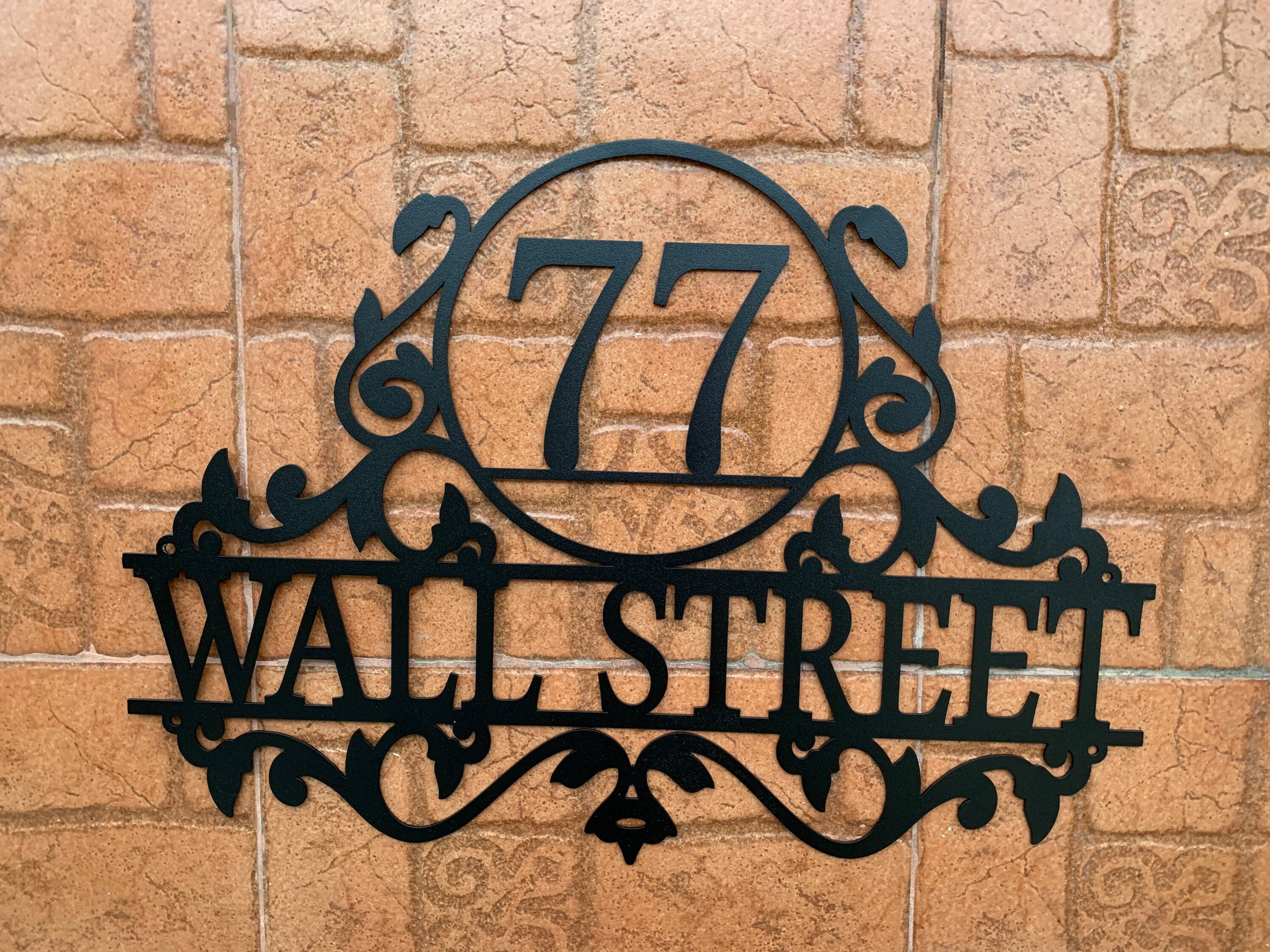 Personalized Metal Address Sign For House Custom Number Sign Street personalized-metal-address-sign-for-house-custom-number-sign-street