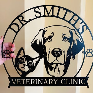 Personalized Veterinarian Name Sign Custom Veterinary Clinic Vet Gift ...