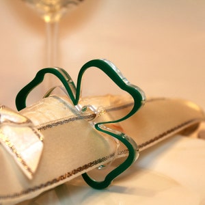 Green Napkin Ring Holders Shamrocks Ornament Irish Wedding Decorations ...